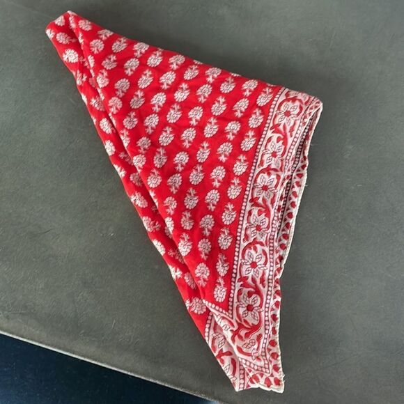 Accessories | Vintage Redand White Scarfhandkerchiefrollededges | Poshmark